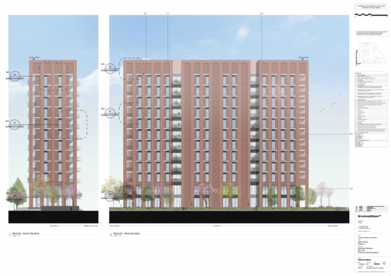 Building Elevation Block M South West Elevations-1882203 | PDF