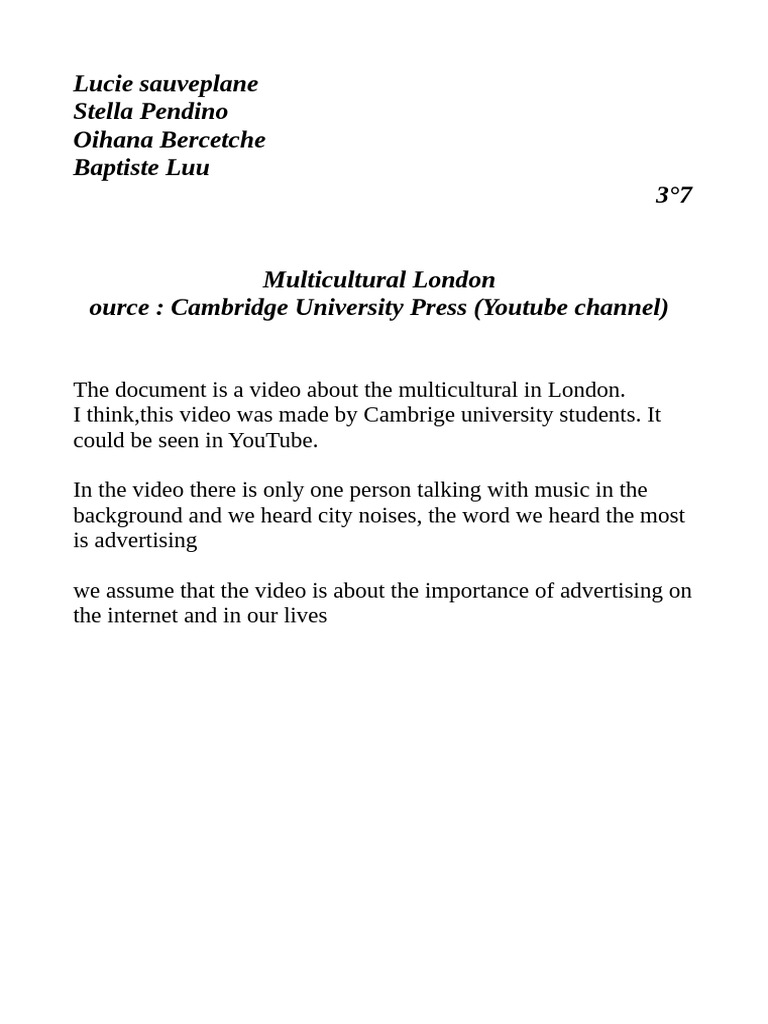 Devoir Maison Anglais Pdf