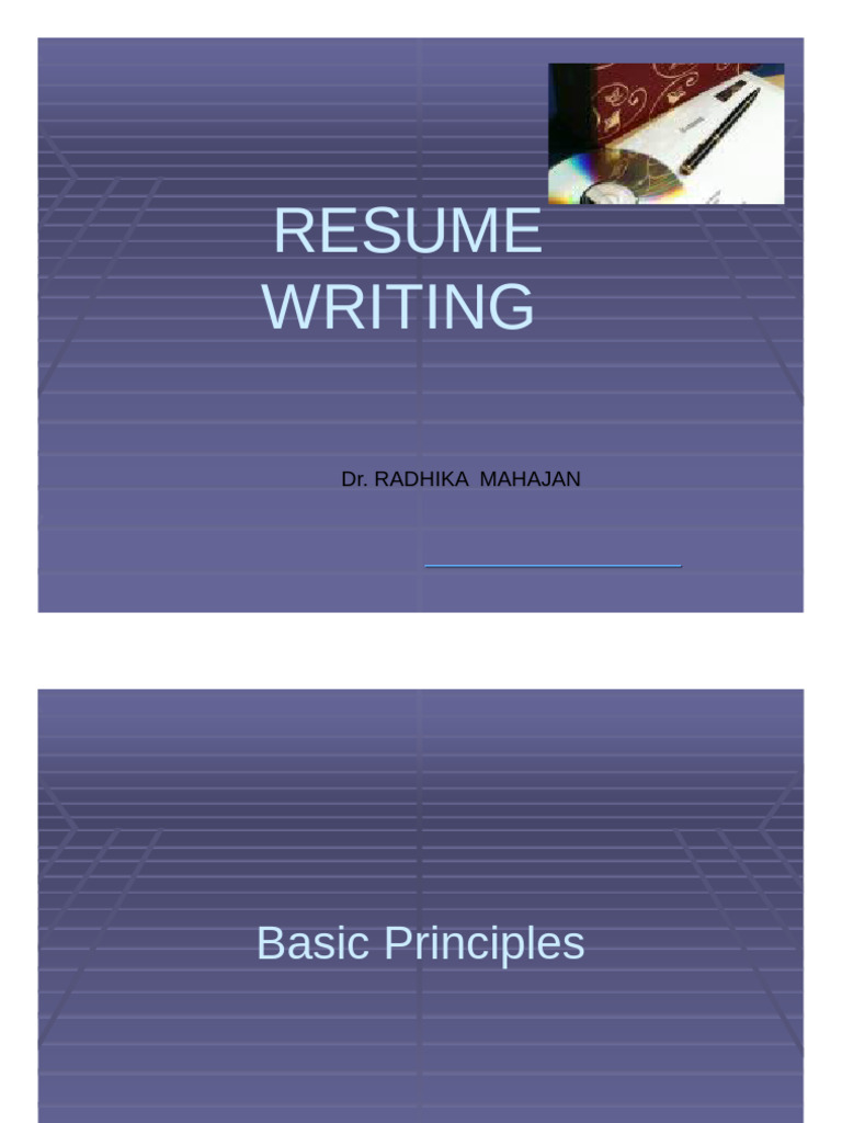 Resume Writing PPT Mba Niftem | PDF | Résumé | Computing
