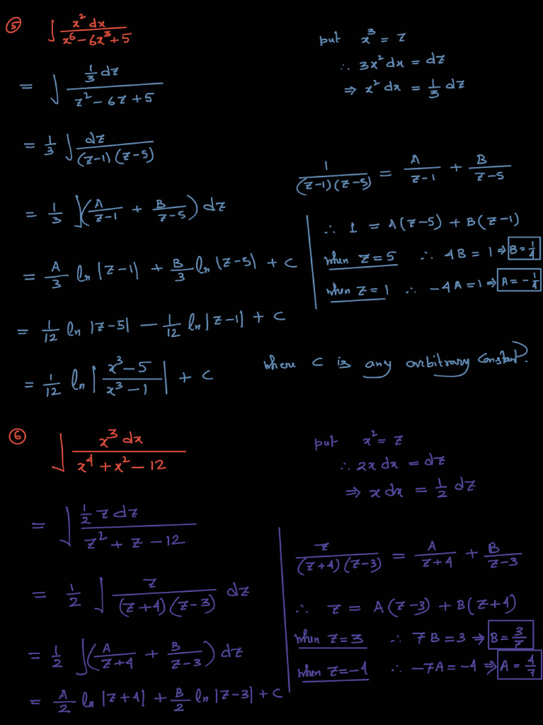 Indefinite Integration Last Class Notes | PDF