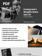 A Young Man's Thoughts Before June 16th - Memo | PDF | Poetry