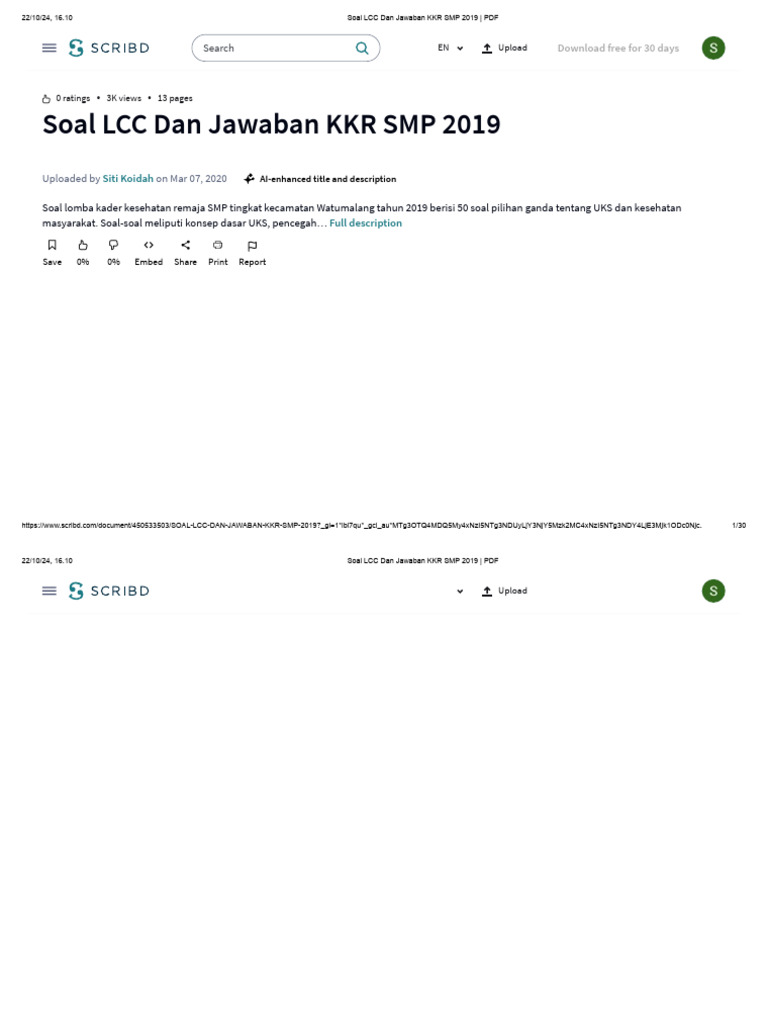 Soal LCC Dan Jawaban KKR SMP 2019 - PDF | PDF | Scribd | Cyberspace