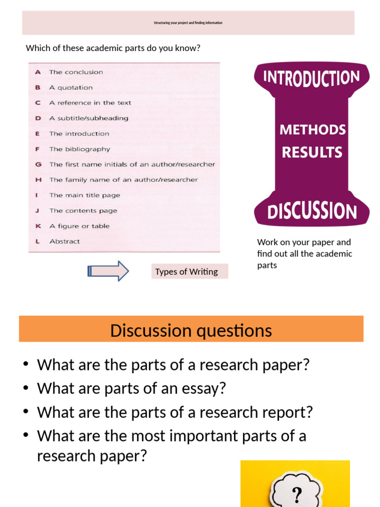 3 Structuring project | PDF | Vocabulary | Cognitive Science