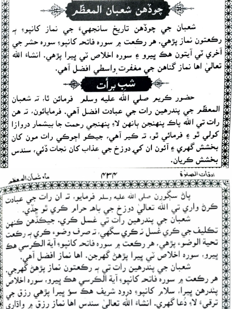 Shab-e-Barat Nawafil | PDF