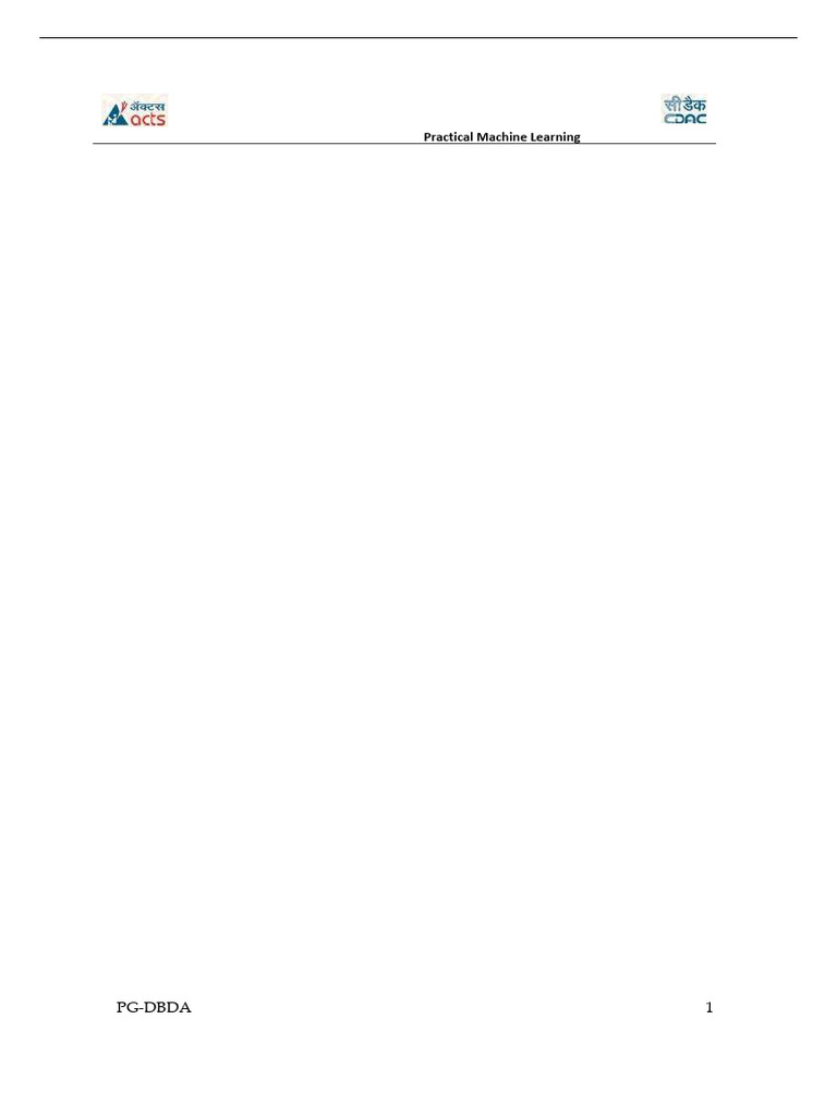 DBDA EANDC QB Practical Machine Learning PDF | PDF | Machine Learning ... DBDA EANDC QB Practical Machine Learning PDF | PDF | Machine Learning ...