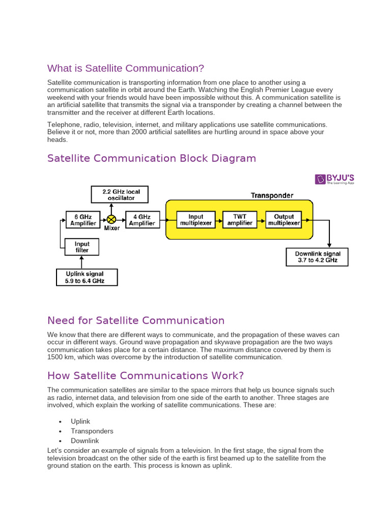 What is Satellite Communication | PDF | Communications Satellite | Satellite