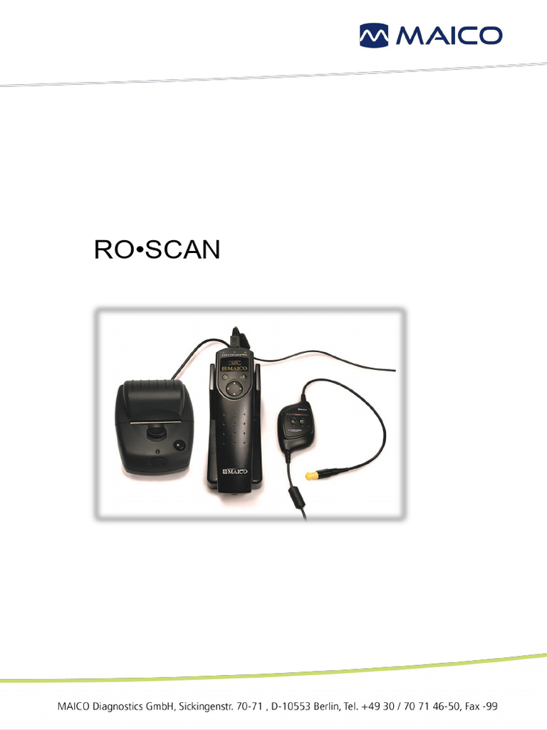 8111112-3 Om Eroscan-Pro en 15b | PDF | Hearing | Electrical Connector