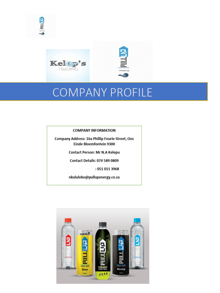 Pull Up Beverages Company Profile | PDF | Metabolism | Vitamin