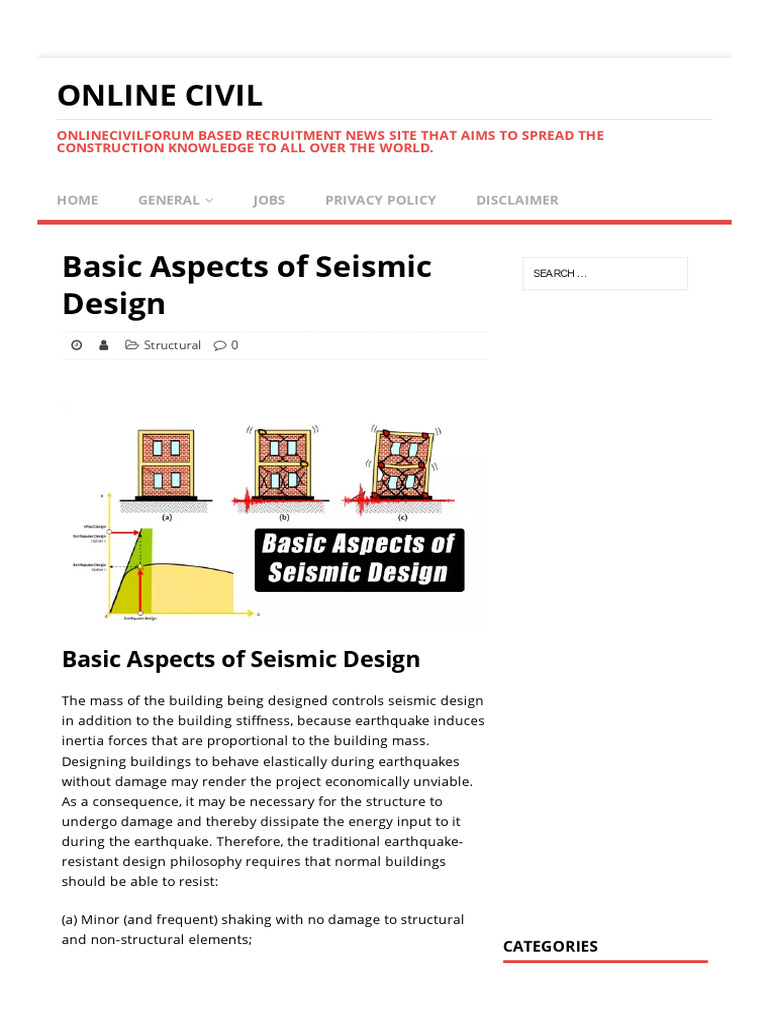 Basic Aspects of Seismic Design | PDF | Earthquake Engineering ...