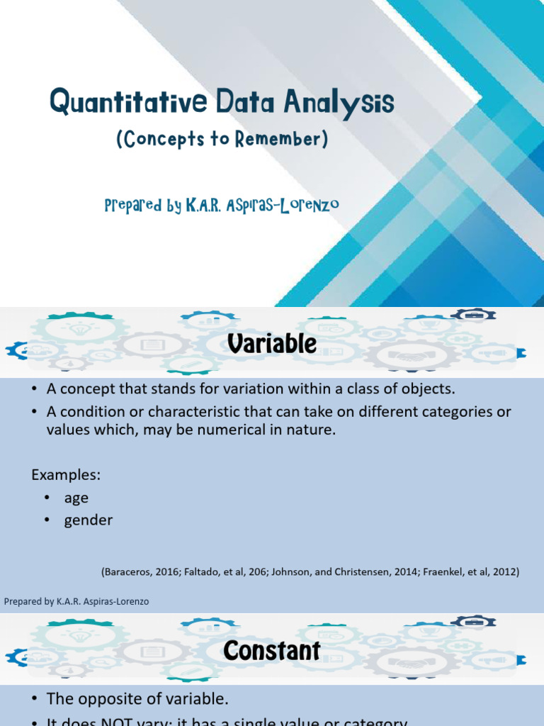 Lesson 4 Quantitative Data Analysis Concepts to Remember | PDF | Level Of Measurement | Temperature