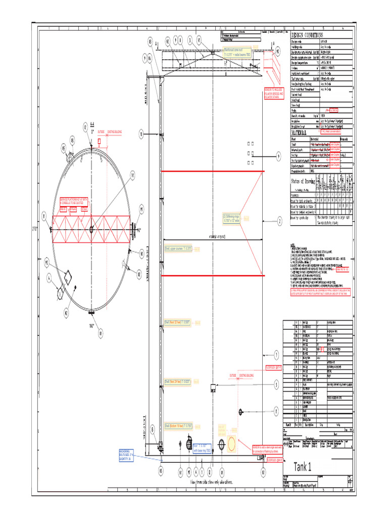 Tank Drawings-Tank 1-Issue | PDF | Civil Engineering | Building Engineering