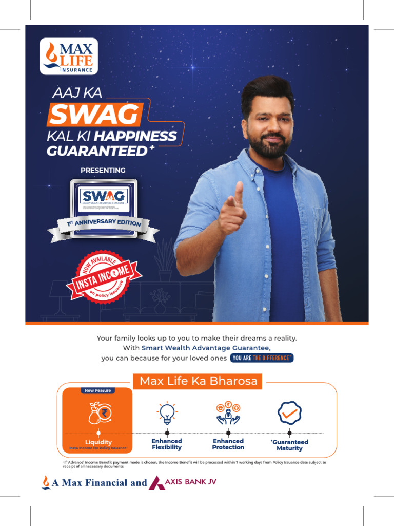 Max Life Smart Wealth Advantage Guarantee Plan - Leaflet | PDF | Insurance | Life Insurance