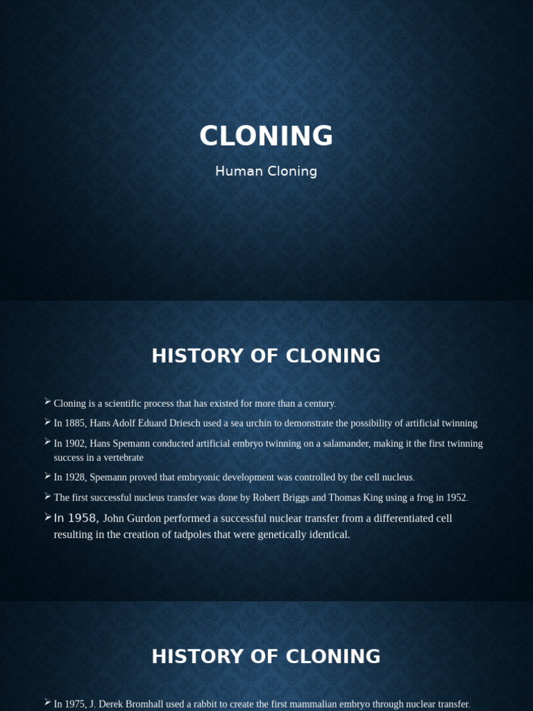 Cloning (1) | PDF | Cloning | Embryo