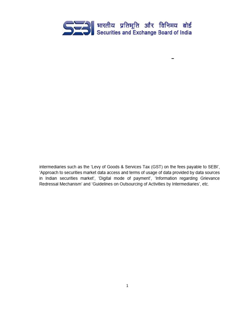 Master Circular for Custodians 2024 | PDF | Securities (Finance ...