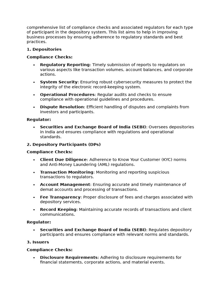 Stock Broker - Important Terms, Compliances and Regulator | PDF ...