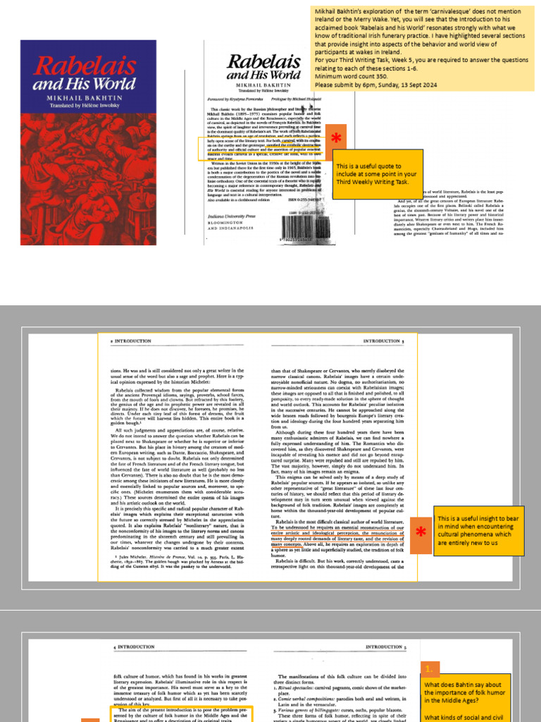 Bakhtin For Writing Task PDF | PDF