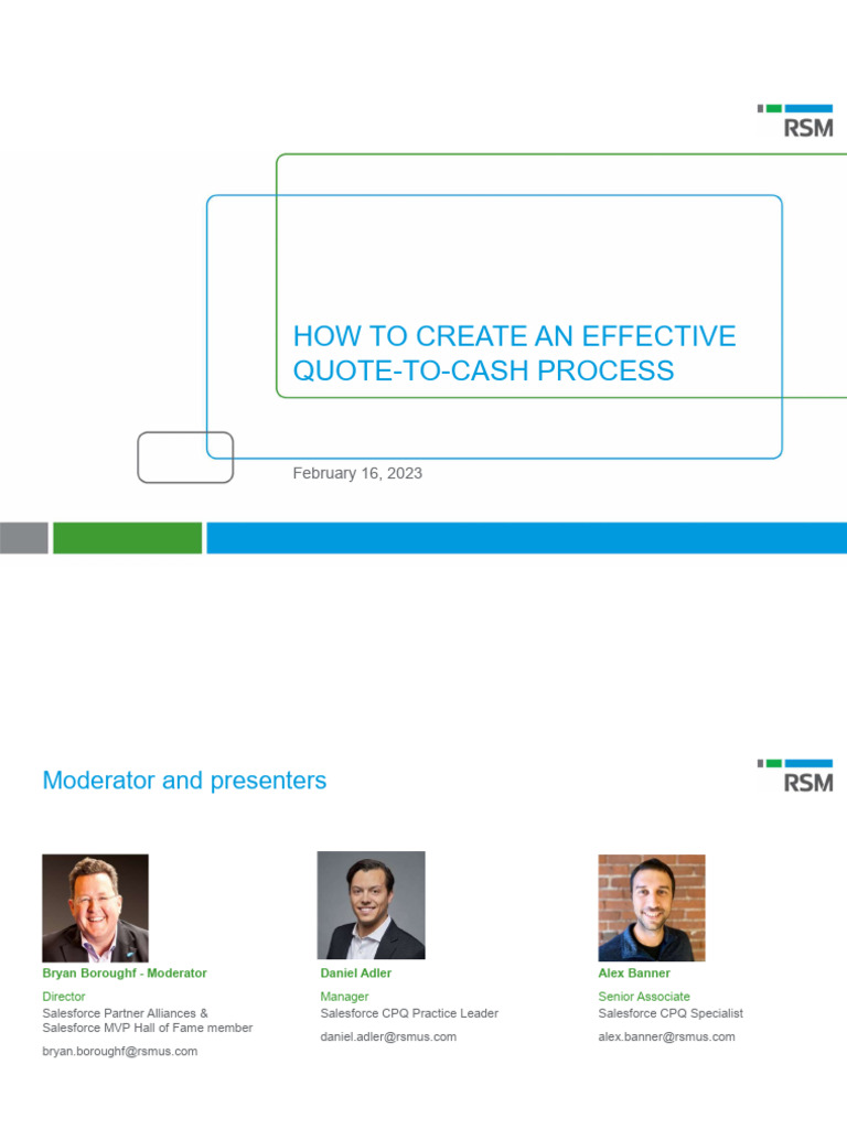 WC Salesforce Quote To Cash | PDF | Enterprise Resource Planning ...