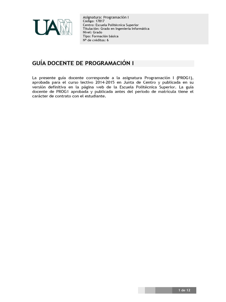 Prog1 | PDF | Puntero (Programación de computadora) | Programa de computadora