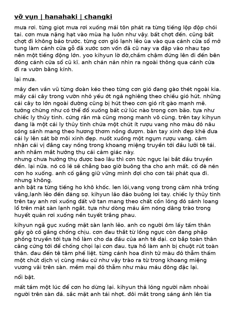 V V N (Hanahaki) Changki | PDF