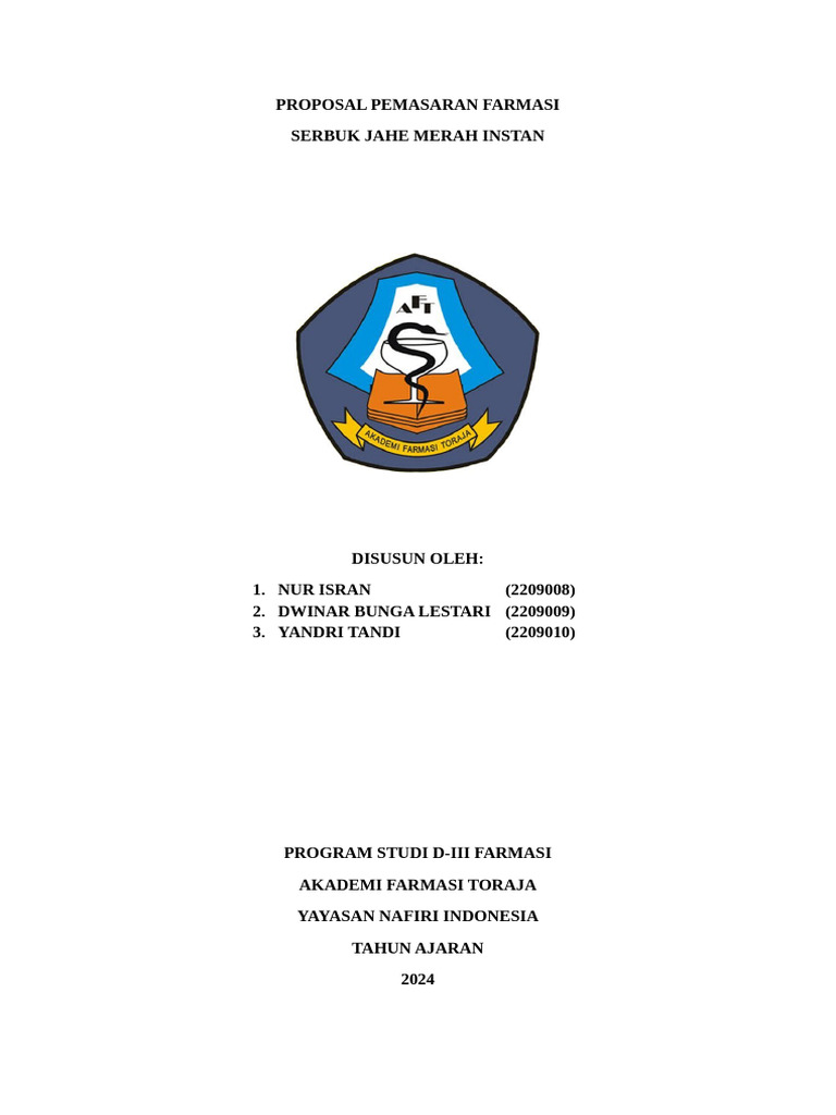 Bab 1 Proposal Pembuatan Serbuk Jahe Merah | PDF