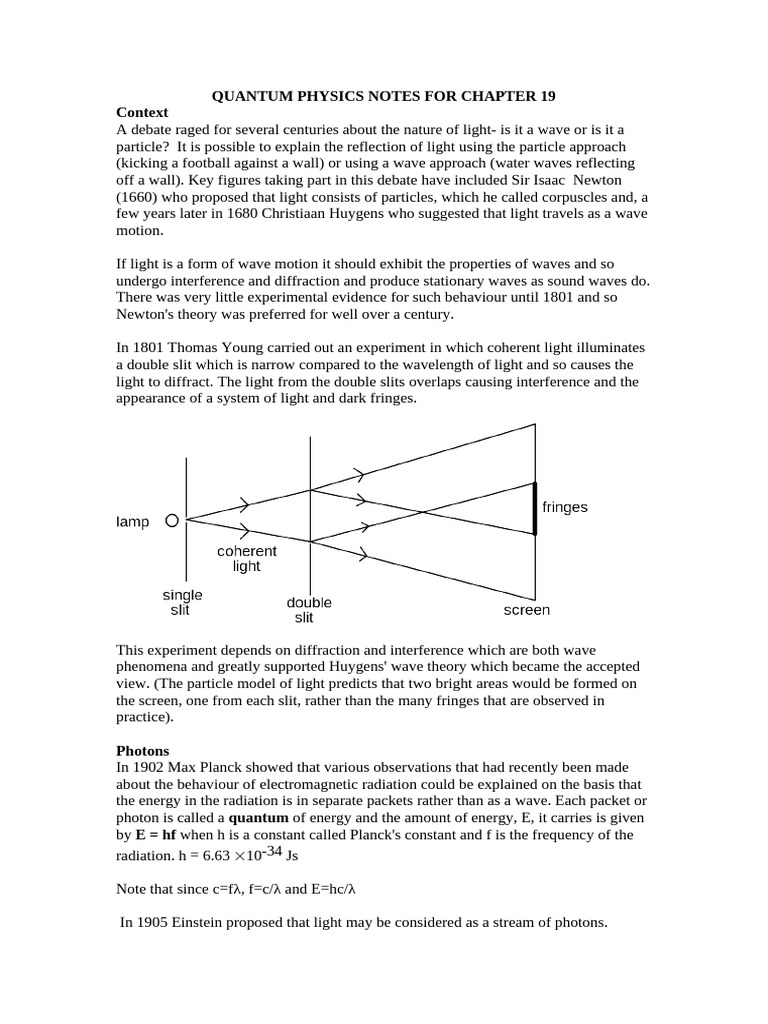 Quantum Physics | PDF | Photoelectric Effect | Emission Spectrum