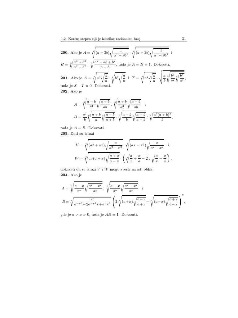 Zbirka Zadataka Matematika Vene B. 4 | PDF