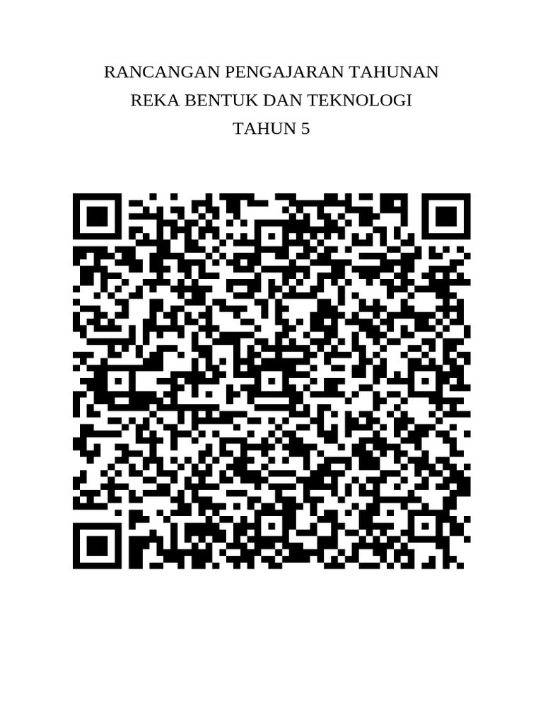 Rancangan Pengajaran Tahunan RBT Tahun 5 | PDF