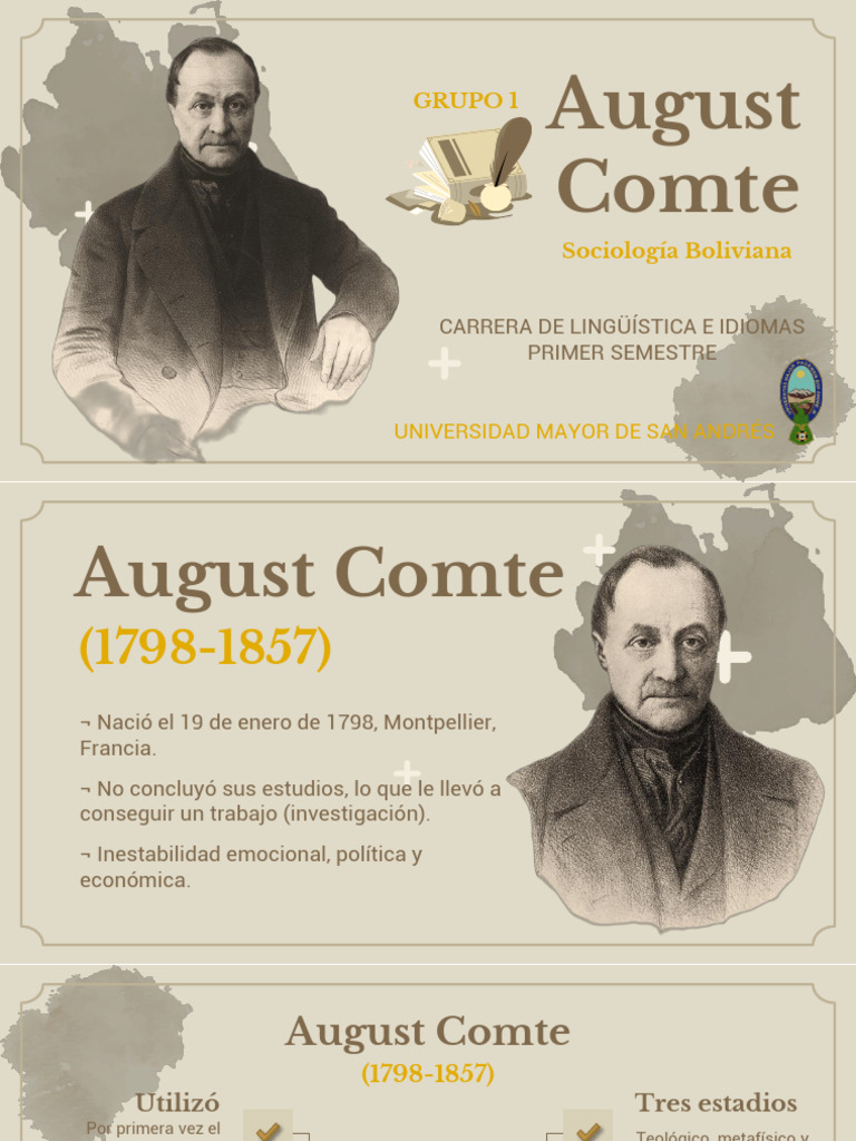 August Comte | PDF | Positivismo | Sociología