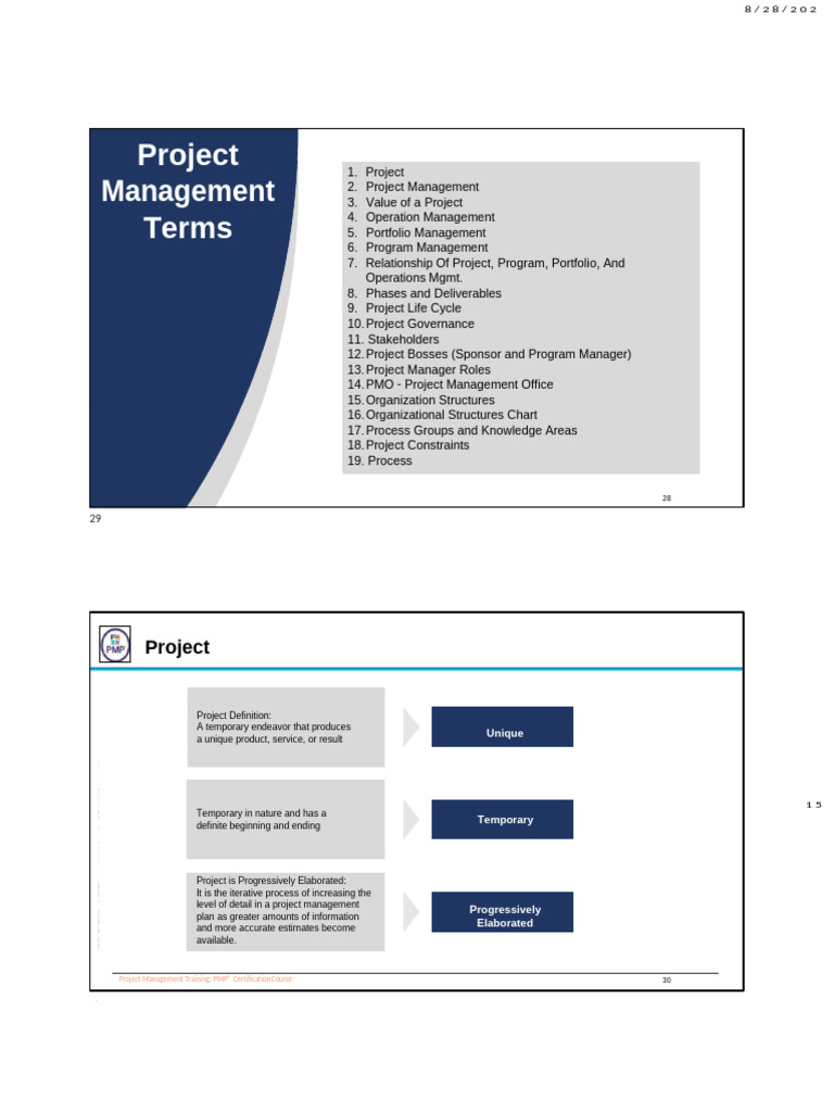 Project Management Terms | PDF | Project Management | Business