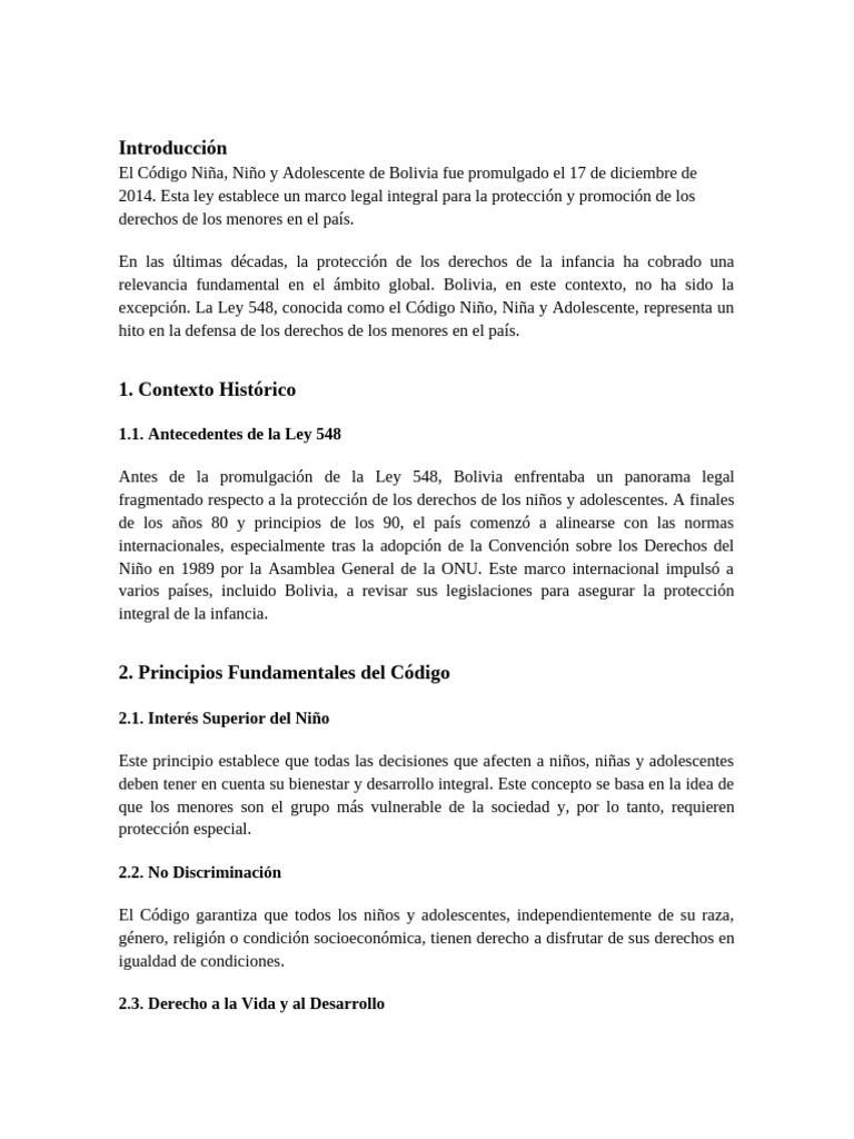ley 548 | PDF | Derechos de los niños | Adultos