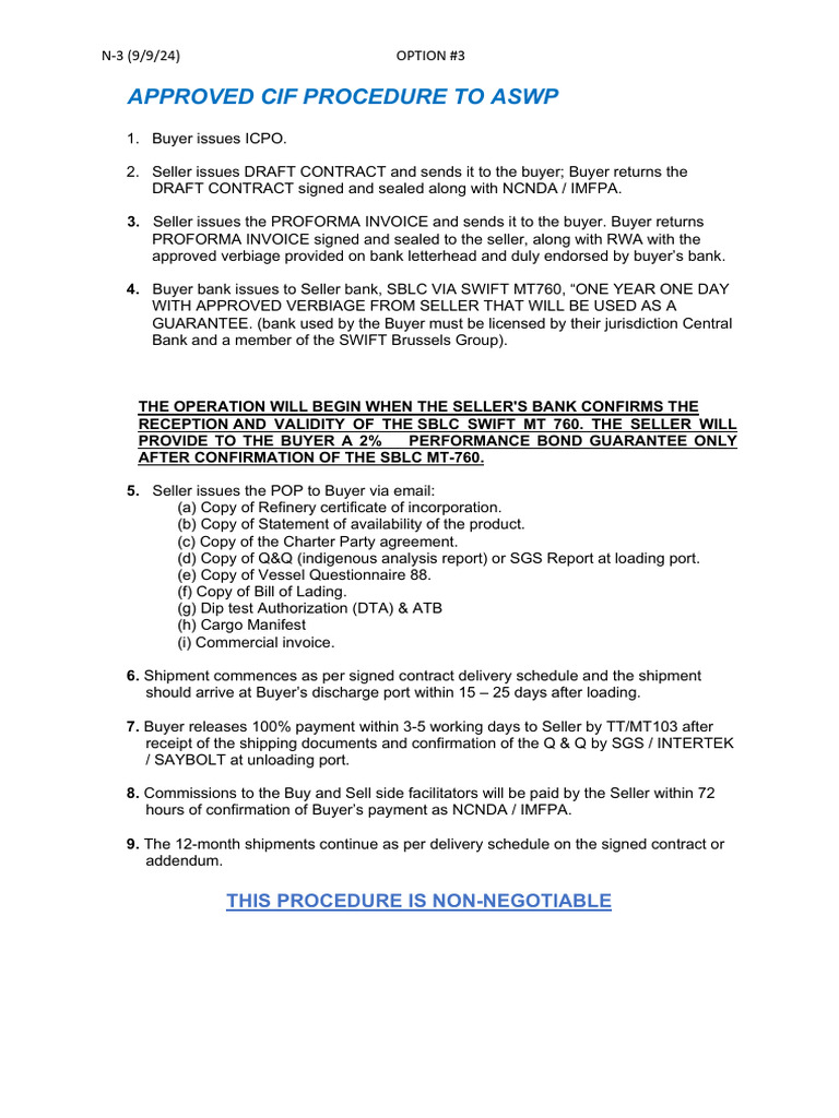 Option 3 - Approved Cif Procedure-Ne - 9 - 9 - 24 | PDF