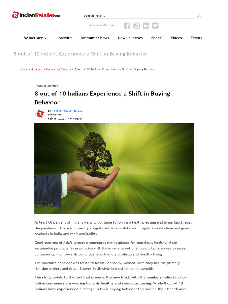 Buying Behaviour Shift Indian Retail | PDF | Behavior | Retail