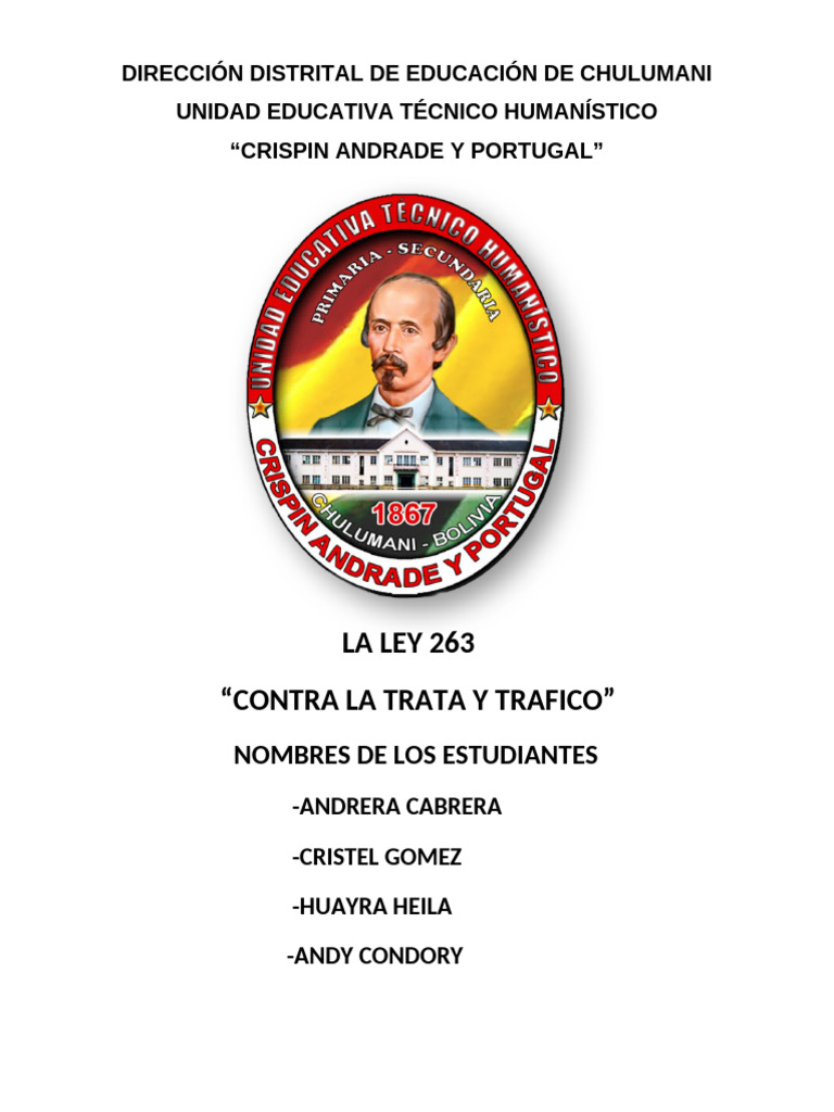 Ley 263 La Trata y Trafico (Recuperado Automáticamente) | PDF | Trata de personas | Justicia