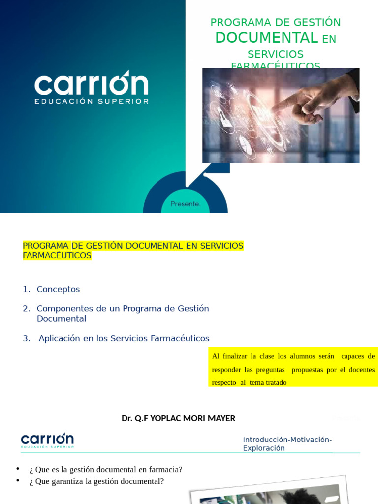 Clase 3 Programa de Gestion Documental | PDF | Farmacéutico | Farmacia