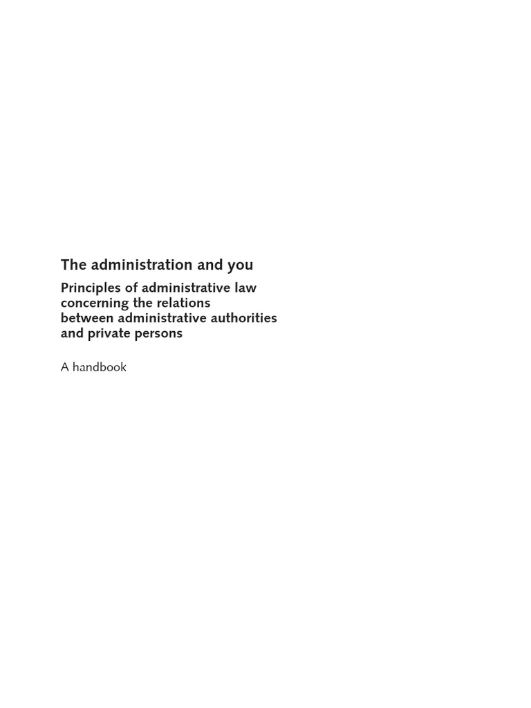 Administrative Law Handbook Overview | PDF | Human Rights | Rule Of Law