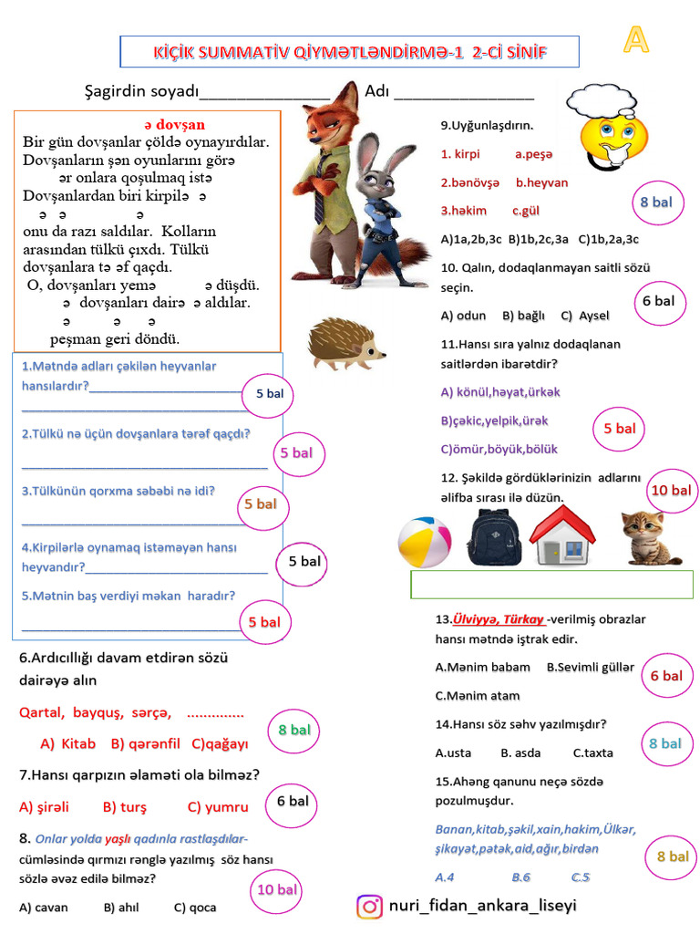 Ksq1 MFidan 2-ci sinif | PDF
