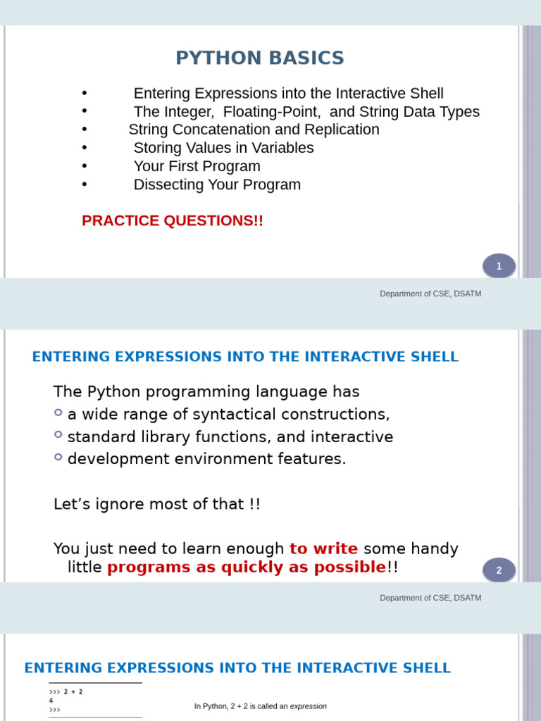 Python Basics | PDF | String (Computer Science) | Python (Programming ... Python Basics | PDF | String (Computer Science) | Python (Programming ...