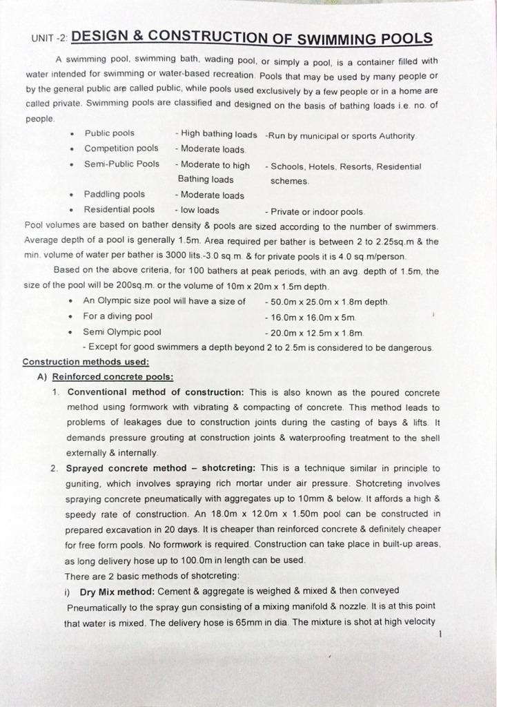 Design & Construction of Swimming Pools PDF 20240811 212934 0000 | PDF