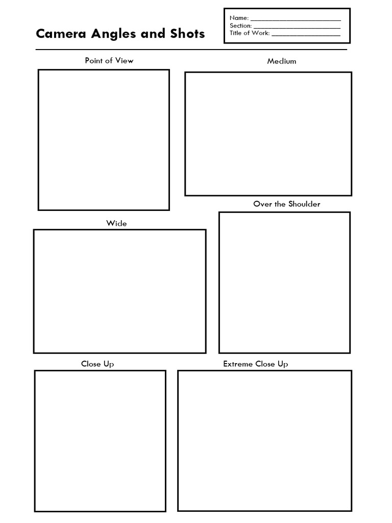 Camera Angles and Shots | PDF