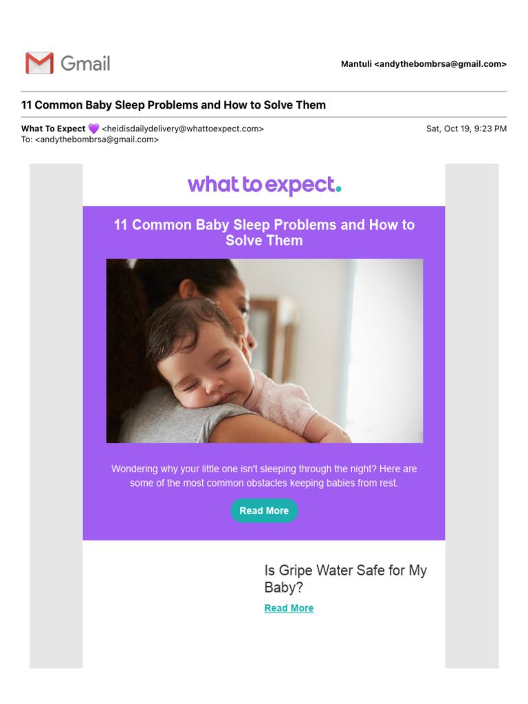 11 Common Baby Sleep Problems and How To Solve Them | PDF