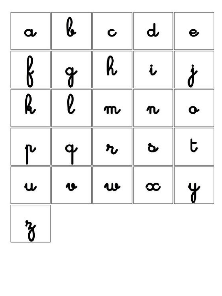 Memory Lettres Cursives Et Script | PDF