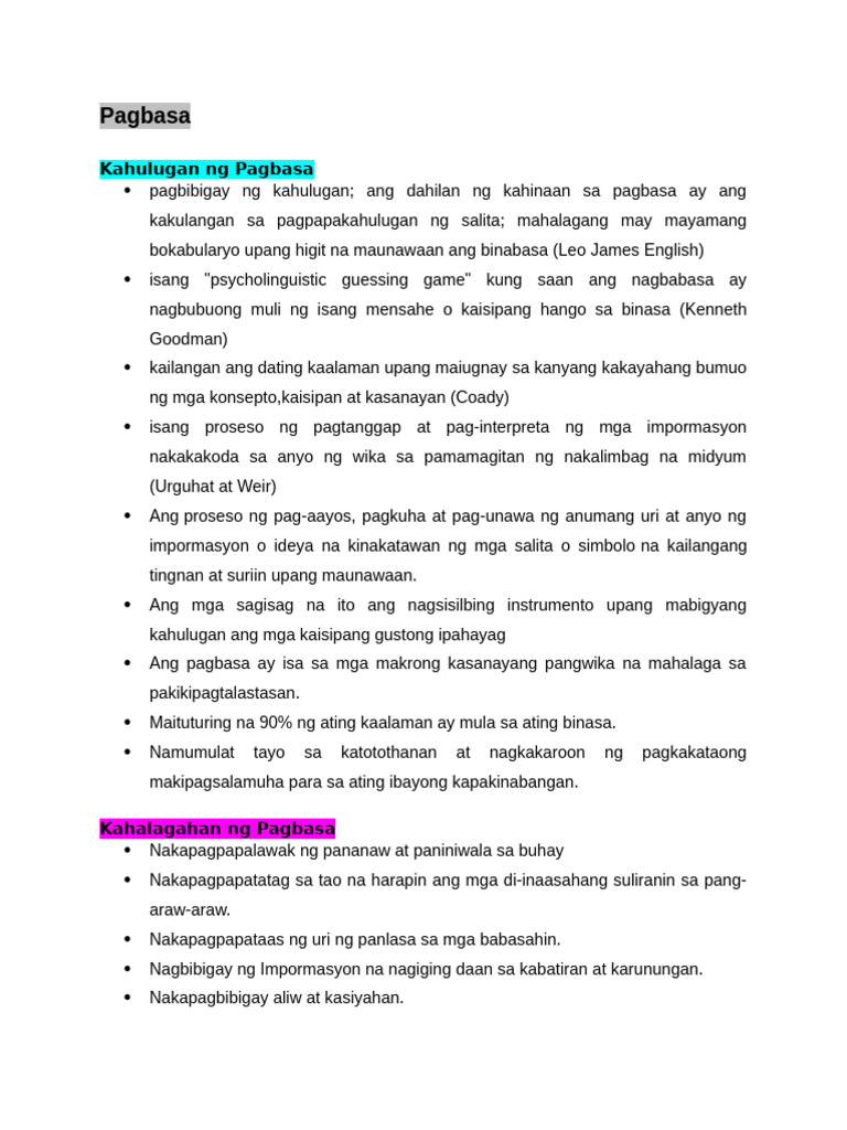 Pagbasa With A Whopping 48 Pages | PDF
