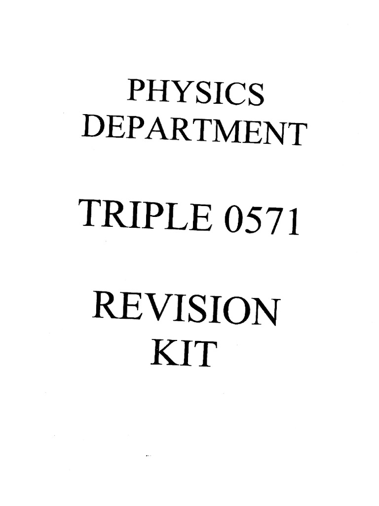 Physics Revision | PDF