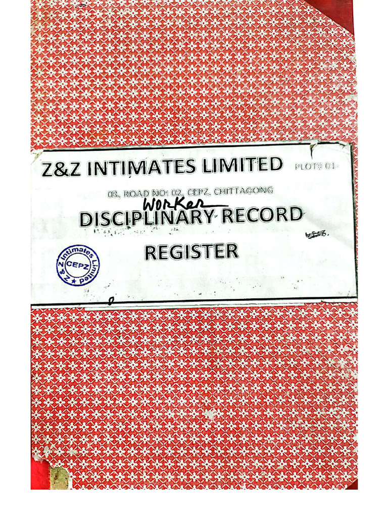 299 Disciplinary Action Register - 3 | PDF