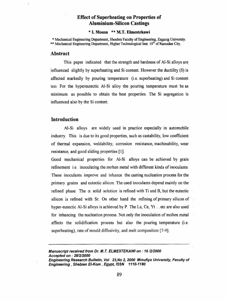 ERJM Volume 23 Issue 2 Pages 89-103 | PDF | Alloy | Industrial Processes