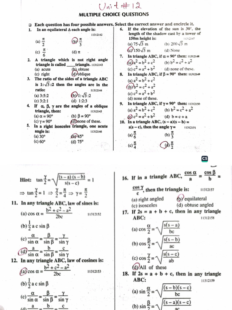 11 Maths (Unit. 12) | PDF