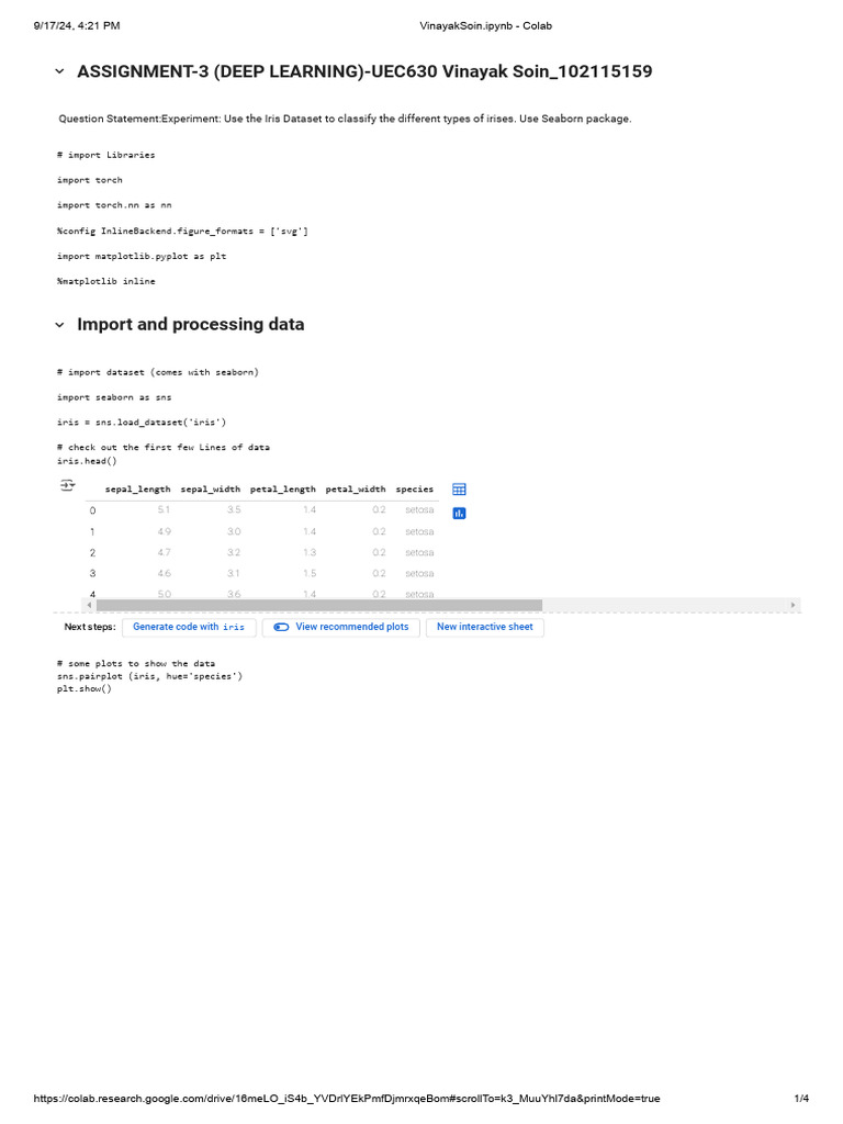 VinayakSoinAssignment3.ipynb - Colab | PDF | Algorithms | Computational Neuroscience