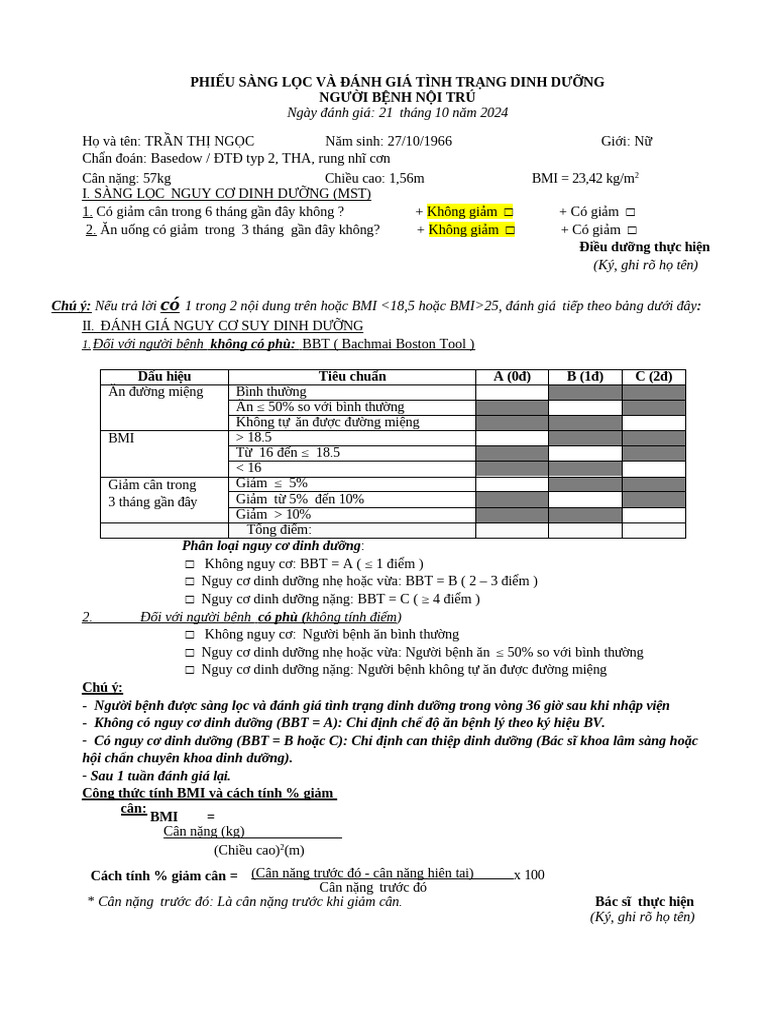 Sàng lọc BBT | PDF
