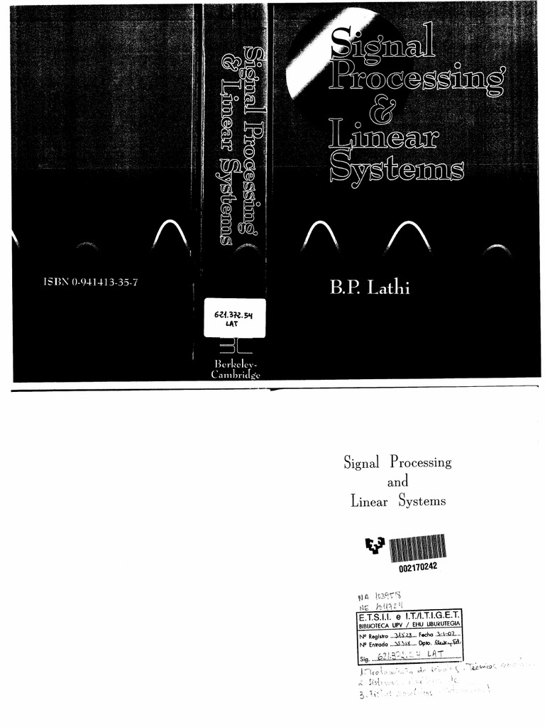 Lathi - Signal Processing & Linear Systems | PDF Lathi - Signal Processing & Linear Systems | PDF