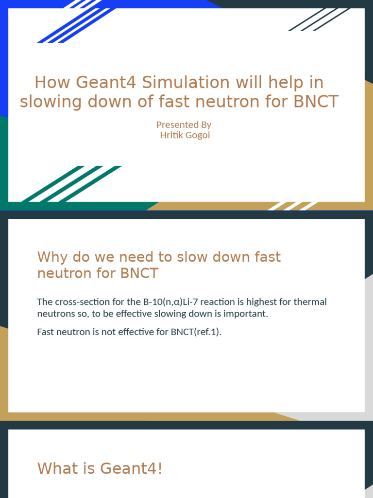 Geant4 in Fast Neutron Slowing for BNCT | PDF | Neutron | Physics
